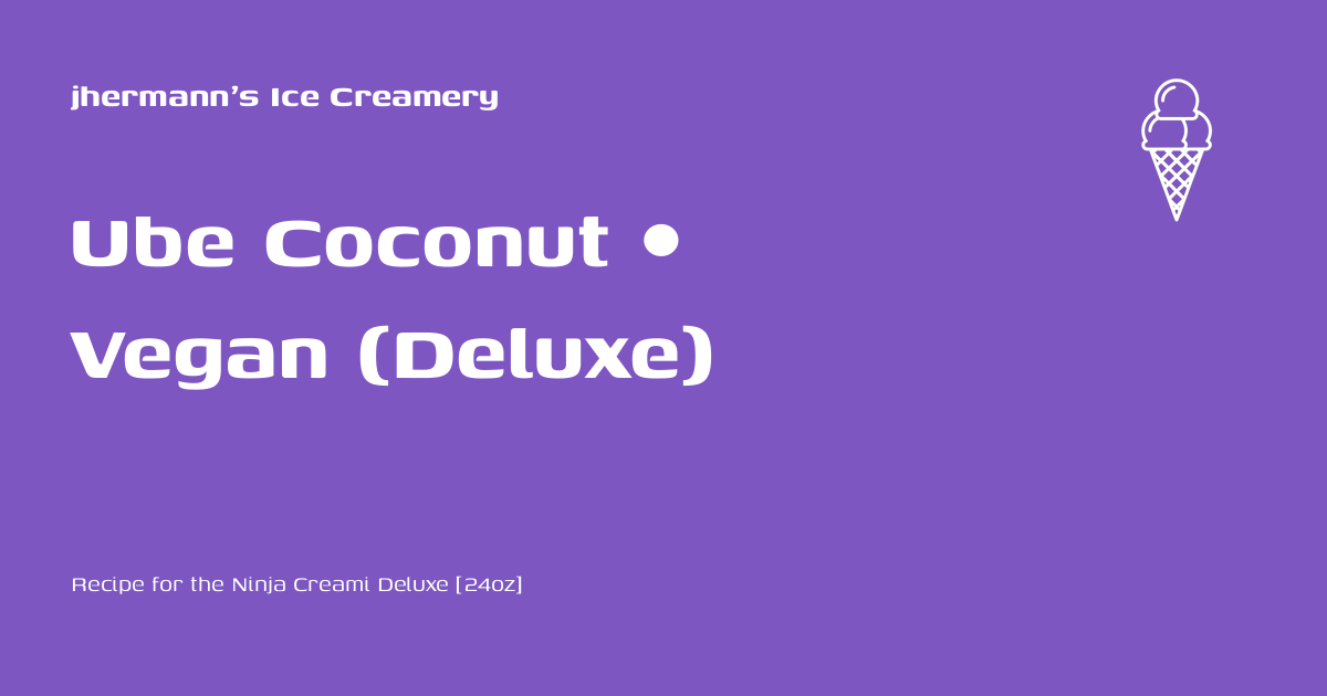 Ube Coconut • Vegan (Deluxe) - jhermann's Ice Creamery